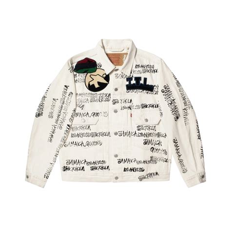 스투시 X 아워레가시 X 데님 티어스 Ttl 데님 자켓 화이트 Stussy Kream