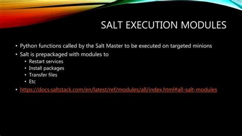 Writing Custom Saltstack Execution Modules Ppt