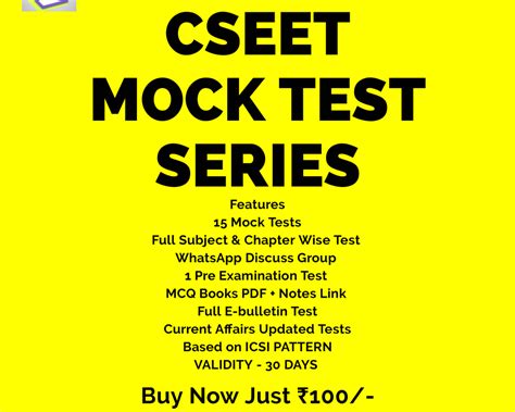 CSEET MOCK TEST SERIES NOTES CS Aspirant