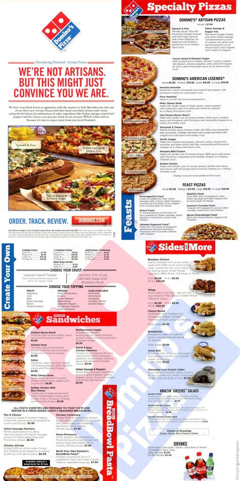 Domino S Pizza Menu Trinidad At Ronald Piper Blog