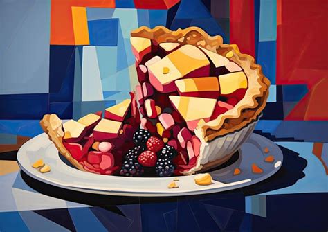 Premium Ai Image A Cubistinspired Composition Featuring Multiple