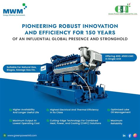 Mwm Green Power International Thermal Efficiency Biogas