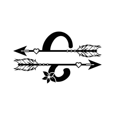 Initial Decorative Monogram Split Letter Vector 8326036 Vector Art At