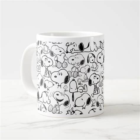 Snoopy Smile Giggle Laugh Pattern Giant Coffee Mug Snoopy Mug Design Cute Coffee Mugs Designs