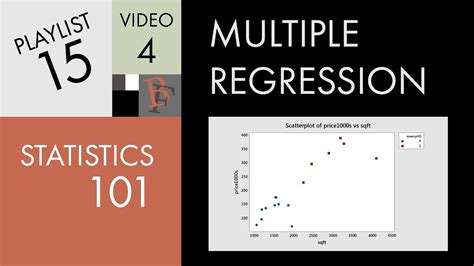 statistics 101 multiple linear regression dummy variables youtube