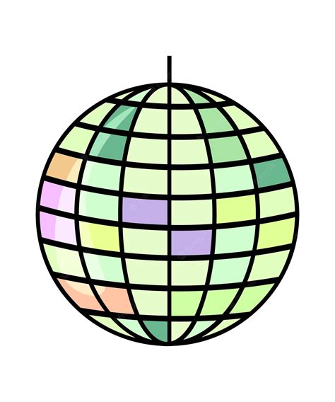 Premium Vector A Disco Ball With A Grid Pattern
