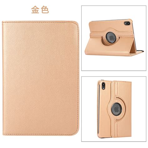 Läderfodral Med Ställ Ipad Mini 6 2021 Guld