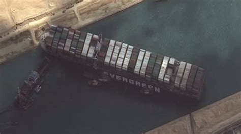 Container Ship Stuck In Suez Canal Partially Refloated” Navjeevan