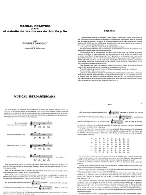 George Dandelot Manual Práctico Para El Estudio De Las Claves De Sol