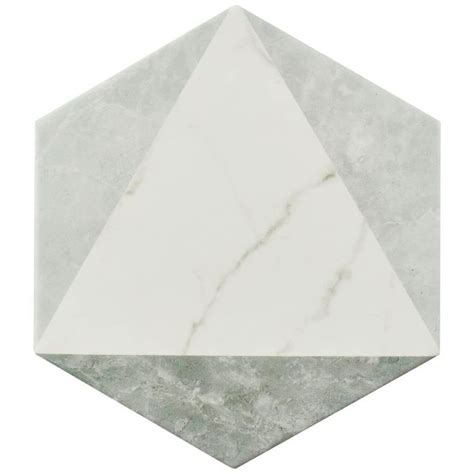 Merola Tile Classico Carrara Hexagon Peak 7 In X 8 In Porcelain Floor