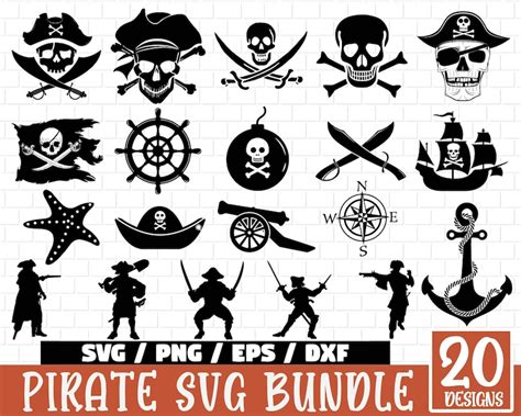 Pirate Svg Bundle Pirate Svg Pirate Silhouette Pirate Ship Etsy