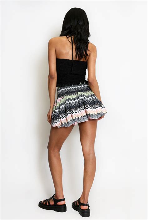 Shirred Halter Bralet And Zig Zag Skirt Set Buy Fashion Wholesale In