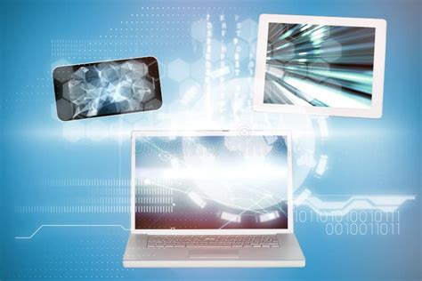 Composite Image Of Globe By Binary Coding On Blue Background Stock Illustration Illustration