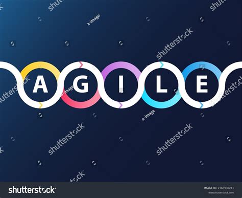 Agile Text On Blue Background Vector Stock Vector Royalty Free 2163930241 Shutterstock