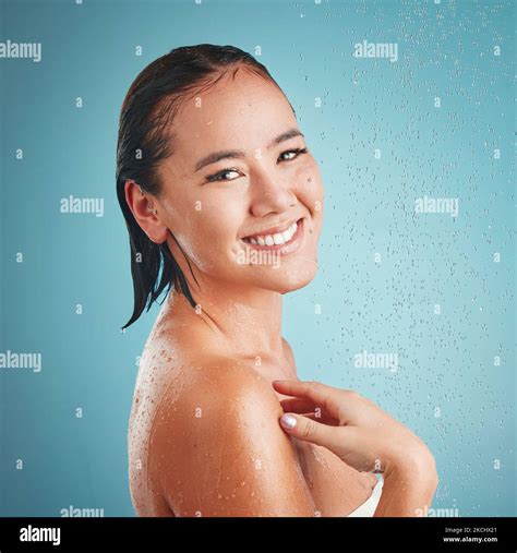 Shower Hygiene And Clean Woman In Beauty Portrait Skincare With