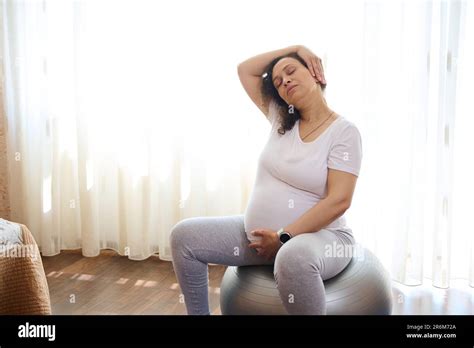 Pregnant Woman Expectant Gravid Mother With Big Belly In Late