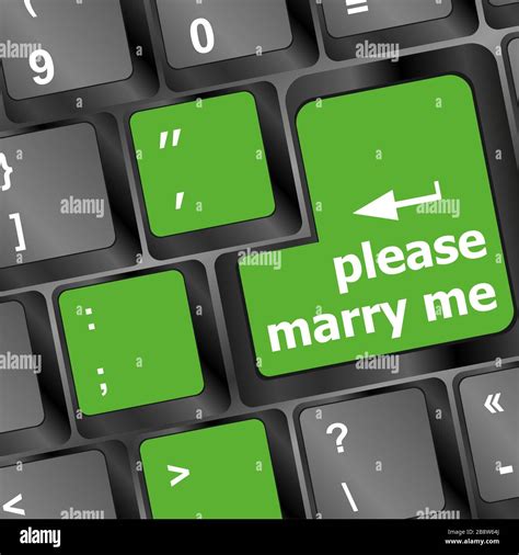 button keypad keyboard key with please marry me words Stock Photo - Alamy