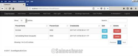 ASP NET Core MVC Project Event Management