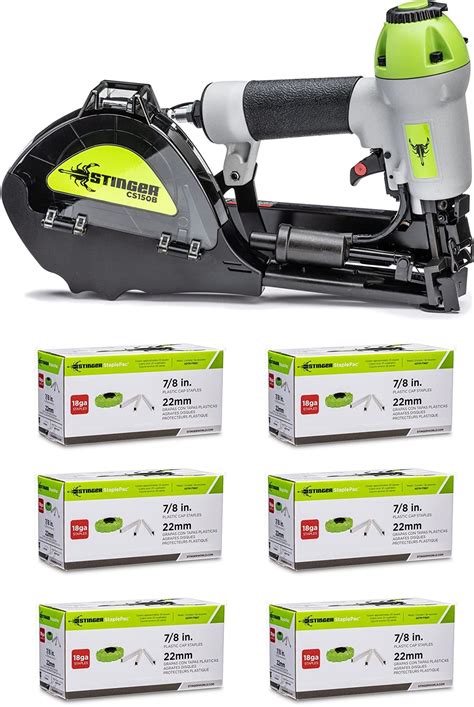 Stinger Cs150b Pneumatic Cap Stapler Kit Stapler And 12000 Cap Staples