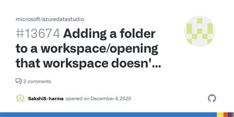 Adding A Folder To A Workspaceopening That Workspace Doesnt Open