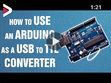 How to use an Arduino as a USB to TTL converter Arduino tutorial دیدئو dideo