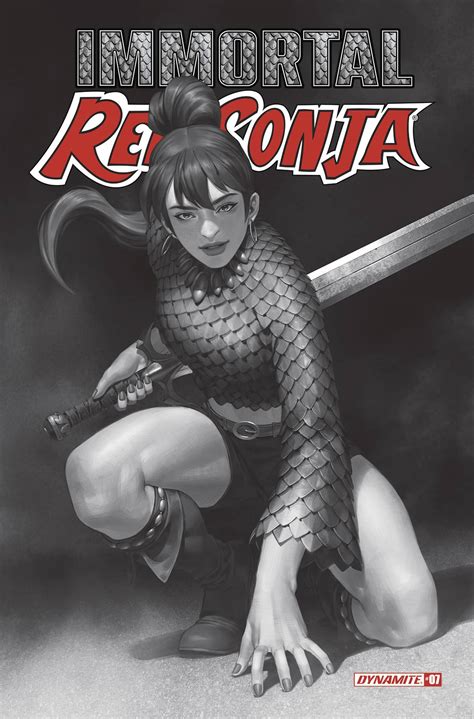 JUL229363 IMMORTAL RED SONJA 7 CVR O 7 COPY FOC INCV YOON B W