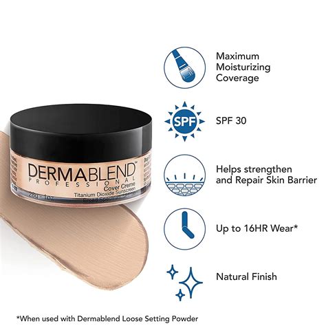 Dermablend Cover Cr Me Foundation Makeup Spf 30 1oz Pale Ivory Full