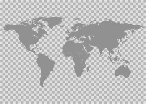 Mapa De Mundo Do Vetor Ilustração Stock Ilustração De Cinzento 109985269