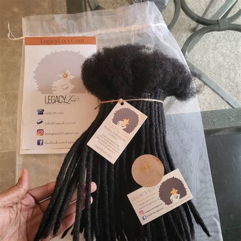 100 Locs Standard Loc Extensions Handmade 100 Human Hair Etsy