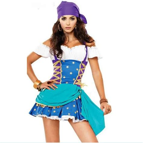 New High Quality Sexy Pirate Dress Halloween Female Clothes Sling