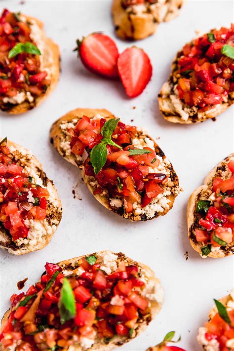 Bruschetta De Ricotta Tomate Y Fresa Frutilla Cravings Journal