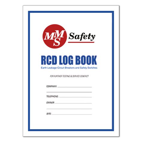 Rcd Log Book Mms Safety Australia