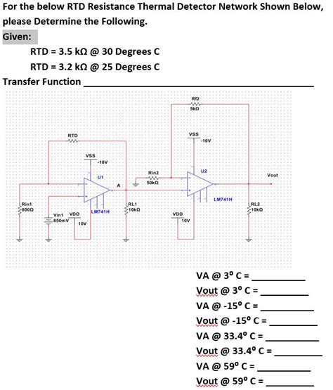 solved for the below rtd resistance thermal detector network