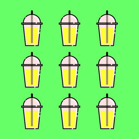 Bebida Gaseosa Fría Con Limón Elemento De Ilustración Vector Lindo