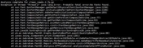 Fastqc运行报错是为什么？命令是：fastqc O Root T 2 Rootcleanreads1fqgz Rootcleanreads2fqgz 组学