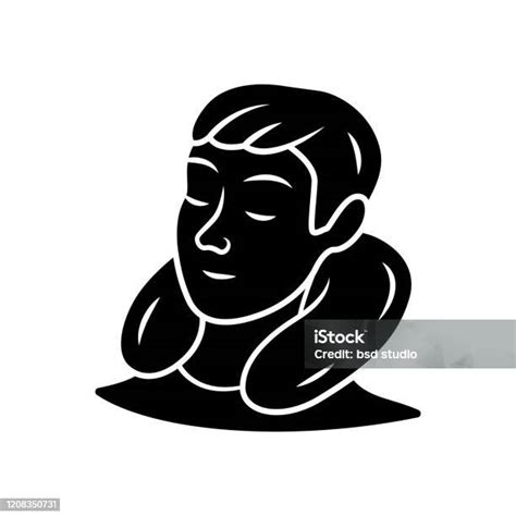 여행 목 베개 문말 아이콘입니다 공기 풍선 쿠션 목 지지대 U 베개 휴식 여행 항해 의 편안함 휴식 여행 장비 항목 실루엣