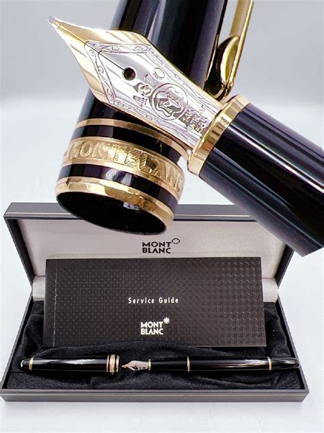 【未使用に近い】montblanc モンブラン Meisterstuck マイスターシュテュック 4810 14k 万年筆 説明書 ケース付き