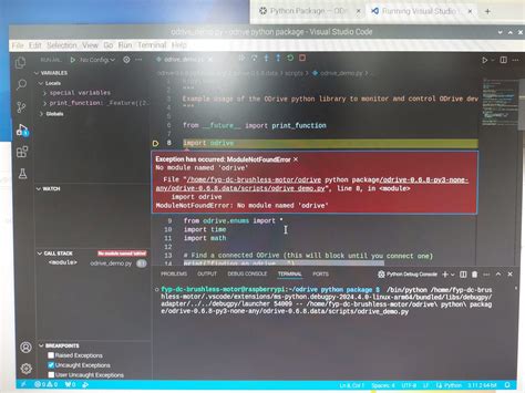 Raspberry Pi Cannot Import Odrive On Python Support Odrive Community
