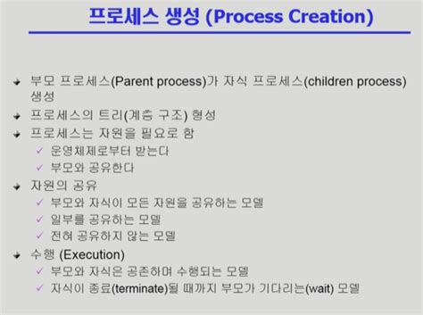 프로세스 생성 복제생성