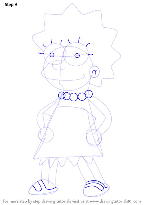 Learn How To Draw Lisa Simpson From The Simpsons The Simpsons Step By