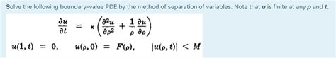 Solved Solve The Following Boundary Value Pde By The Method