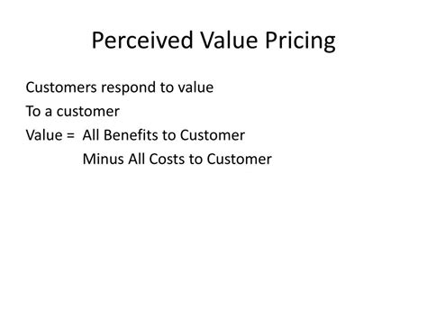 Ppt Customers Reference Price Perceived Value Powerpoint