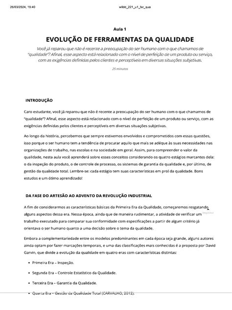 Cw1 Ferramentas Da Qualidade Pdf