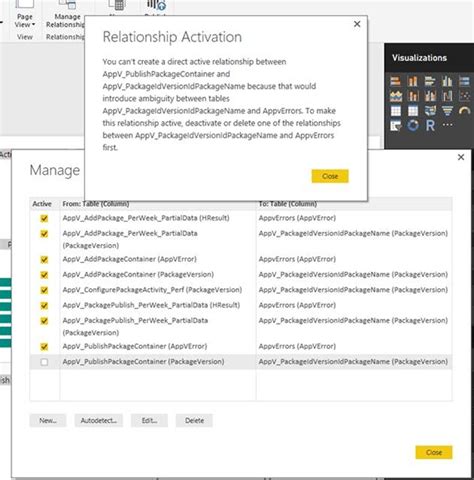 solved unable to create multiple relations between tables microsoft