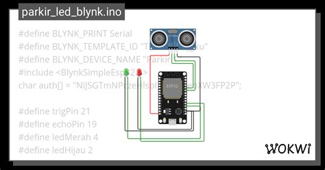 Parkir Led Blynk Ino Wokwi ESP32 STM32 Arduino Simulator