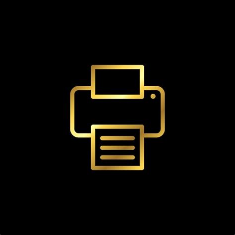 Premium Vector Gold Color Printer Icon Vector Template