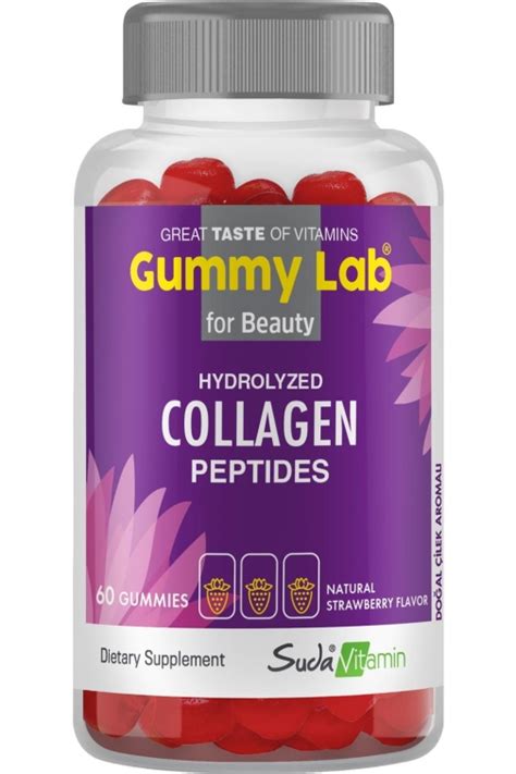 Suda Vitamin Gummy Lab For Beauty Collagen Çilek 60 Gummies Turuncueczane