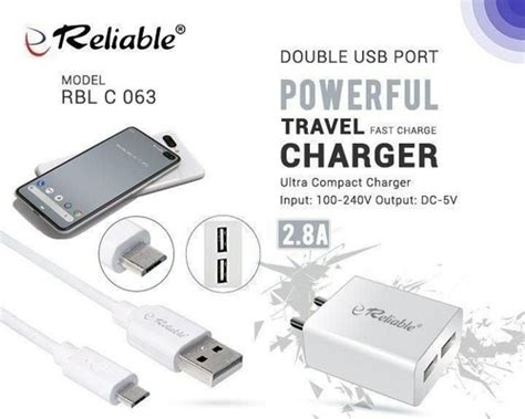 Double Usb Port Powerful Travel Mobile Charger At Best Price In New