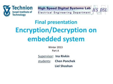 Ppt Final Presentation Encryptiondecryption On Embedded System