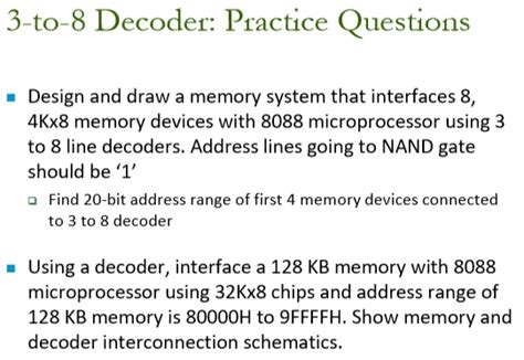 3 To 8 Decoder Practice Questions Design And Draw A Memory System